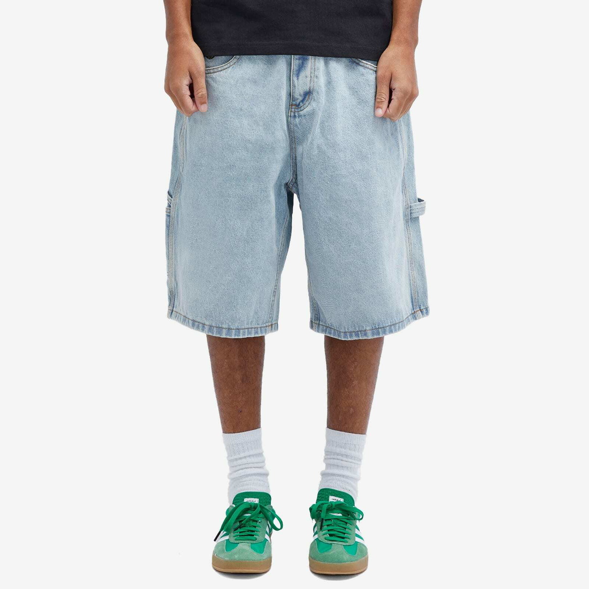 Butter Goods Men's Weathergear Denim Shorts in Faded Light Wash Butter ...