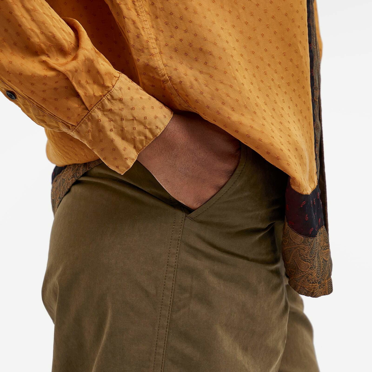 TOGA Women's Polyester cotton pants in Khaki Toga Pulla