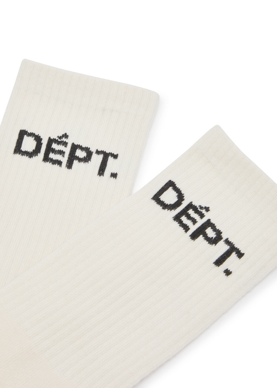 Gallery Dept. Logo-intarsia Cotton-blend Socks - White - One Size Gallery Dept.