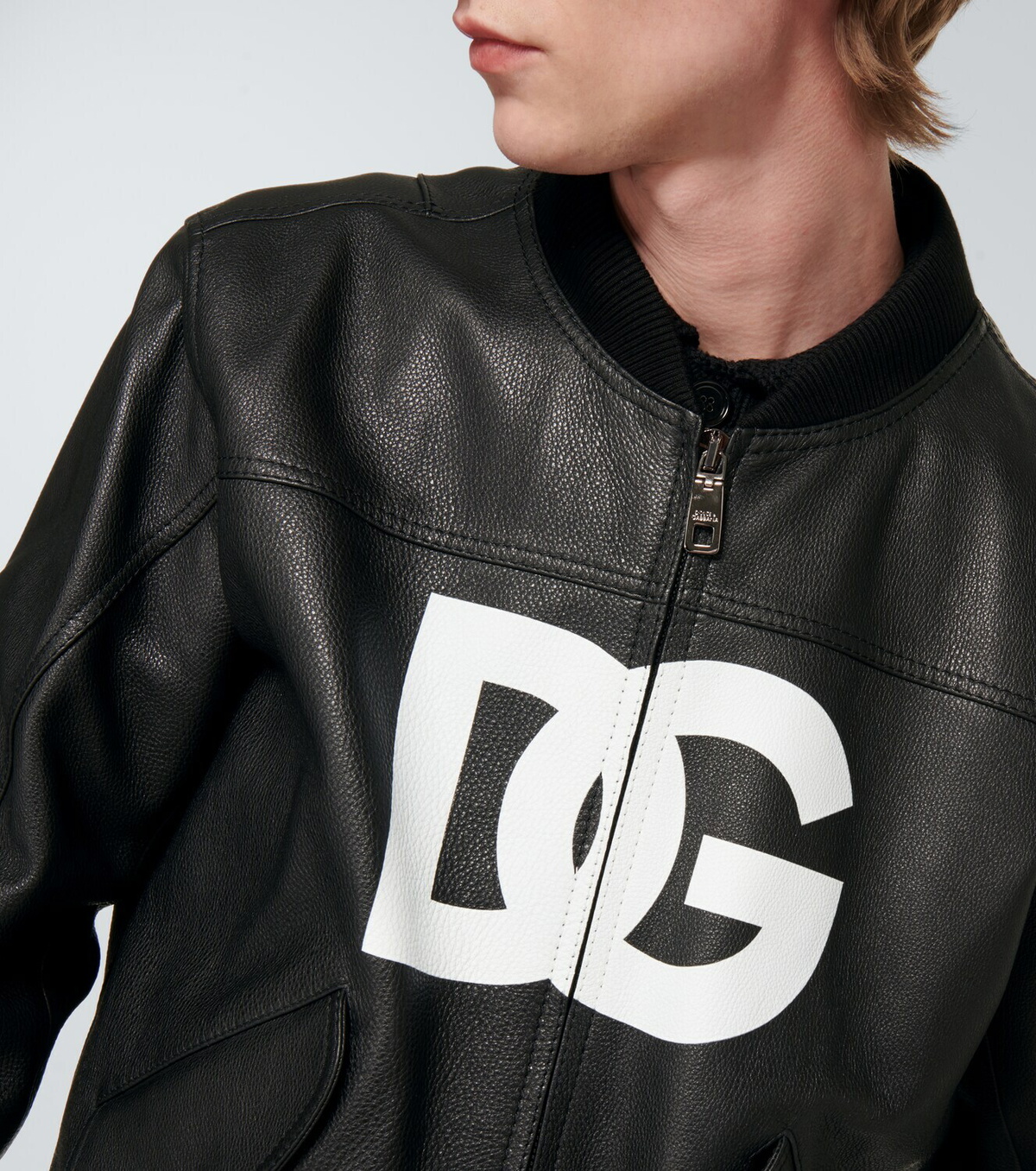 Dolce&Gabbana - DG leather bomber jacket Dolce & Gabbana