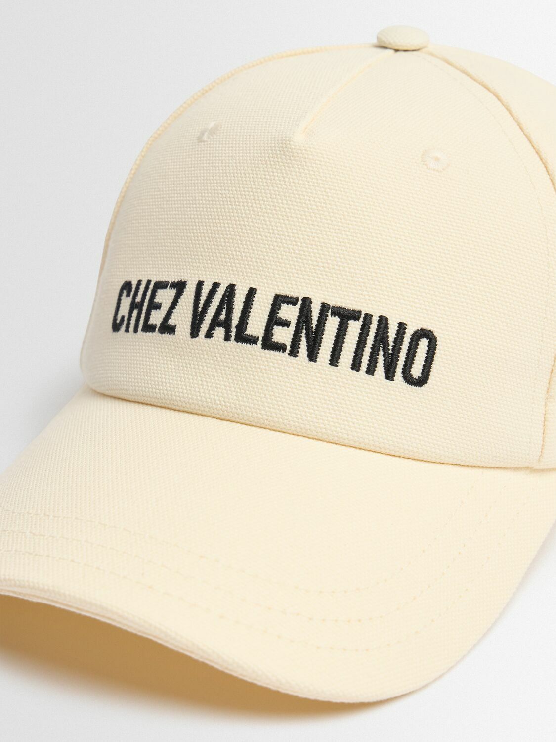 VALENTINO GARAVANI Chez Valentino Cotton Baseball Cap Valentino Garavani