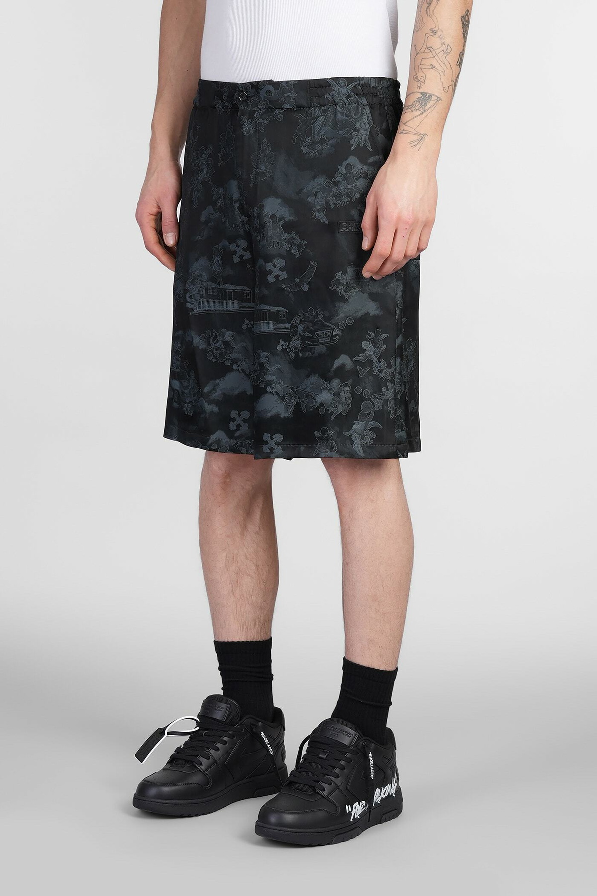 Off-White Shorts In Black Acetate Off-White