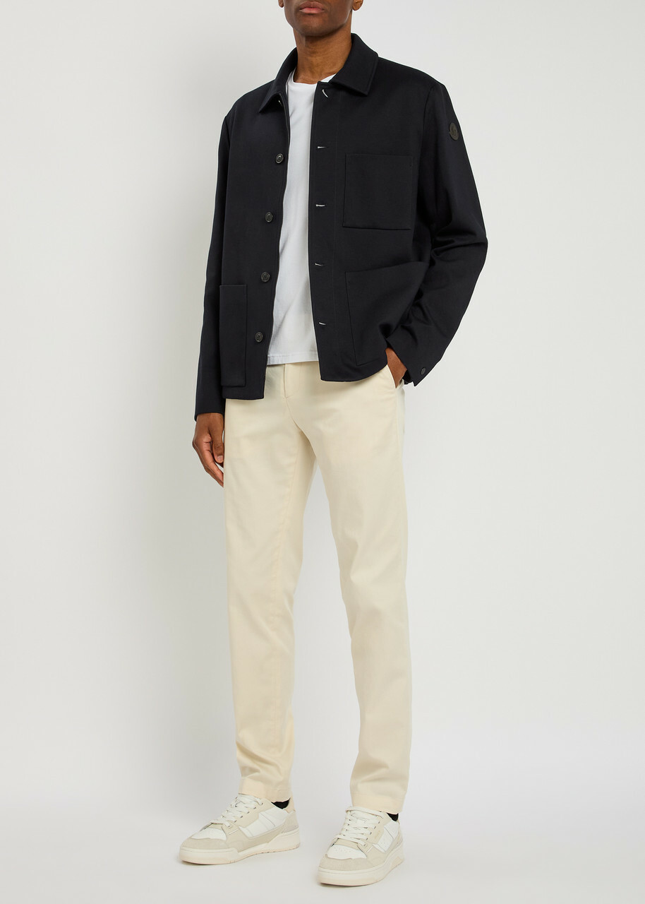 Moncler Cabalian Giubbotto Cotton-blend Overshirt Navy Moncler