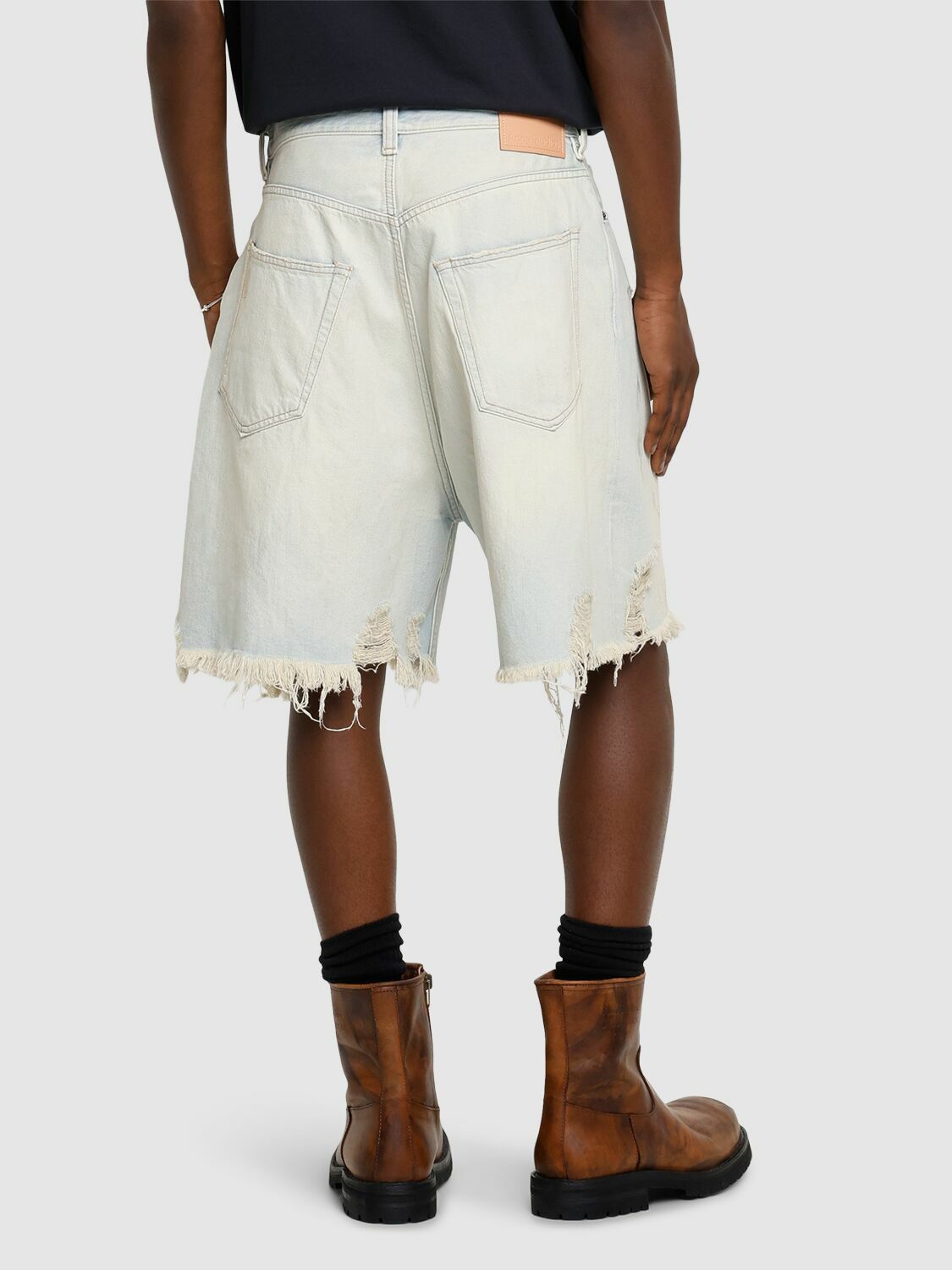 ACNE STUDIOS Rudney Distressed Denim Shorts Acne Studios