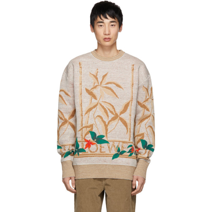 Loewe Grey Flowers Sweater Loewe
