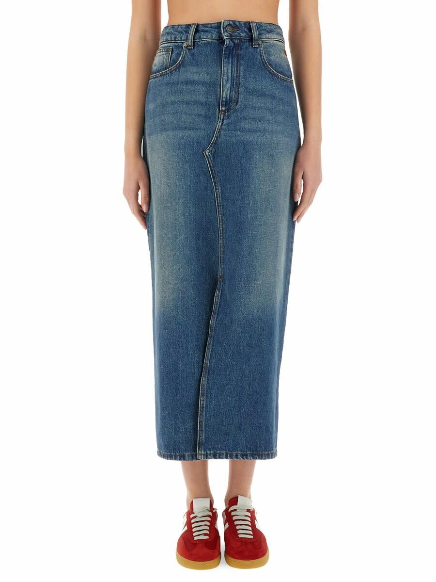 MSGM Long Denim Skirt MSGM