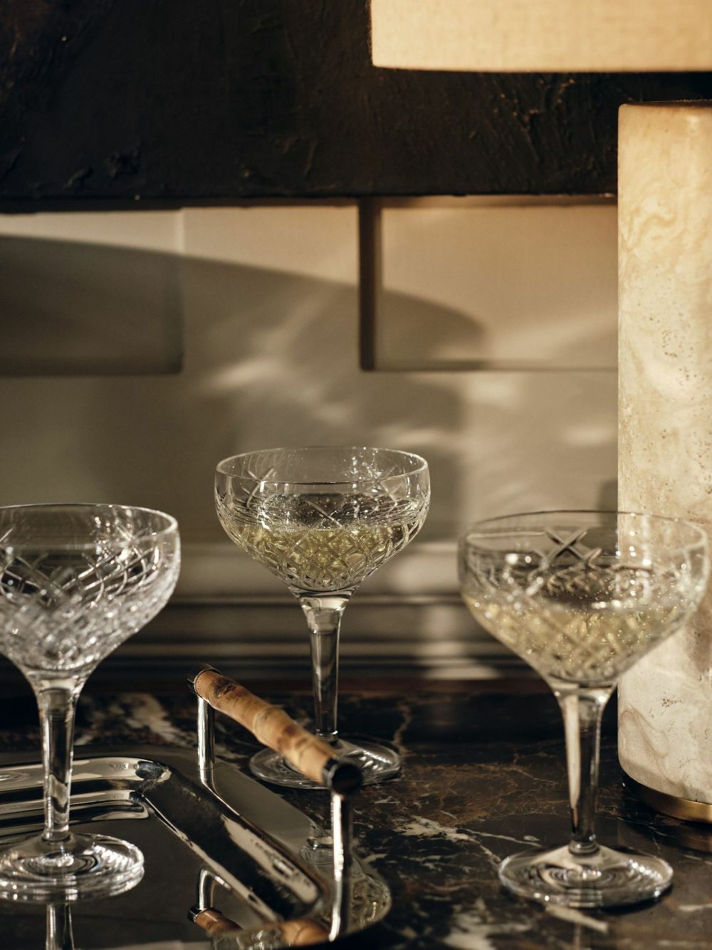 Soho Home Clear Barwell Crystal Champagne Coupe Set Soho Home