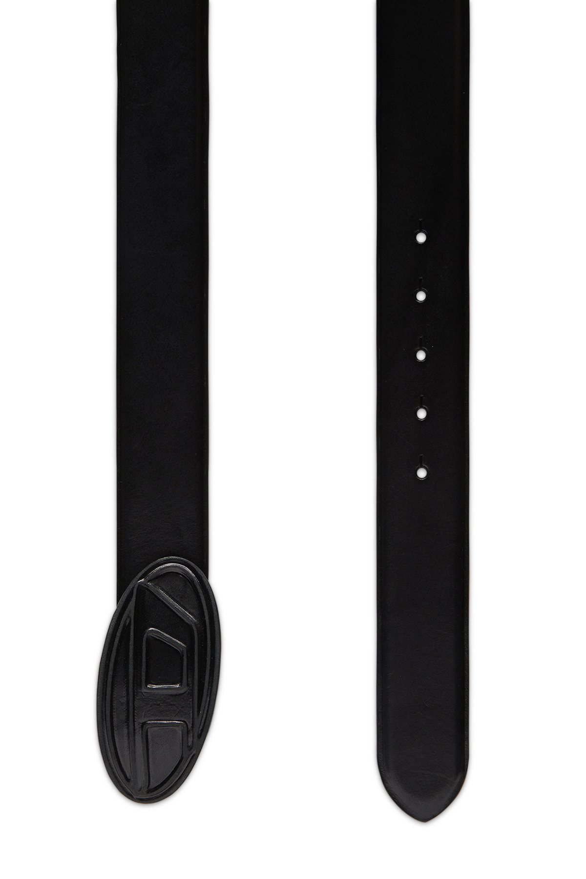 Diesel Leather belt with leather-covered buckle - Belts Mens in Black ...