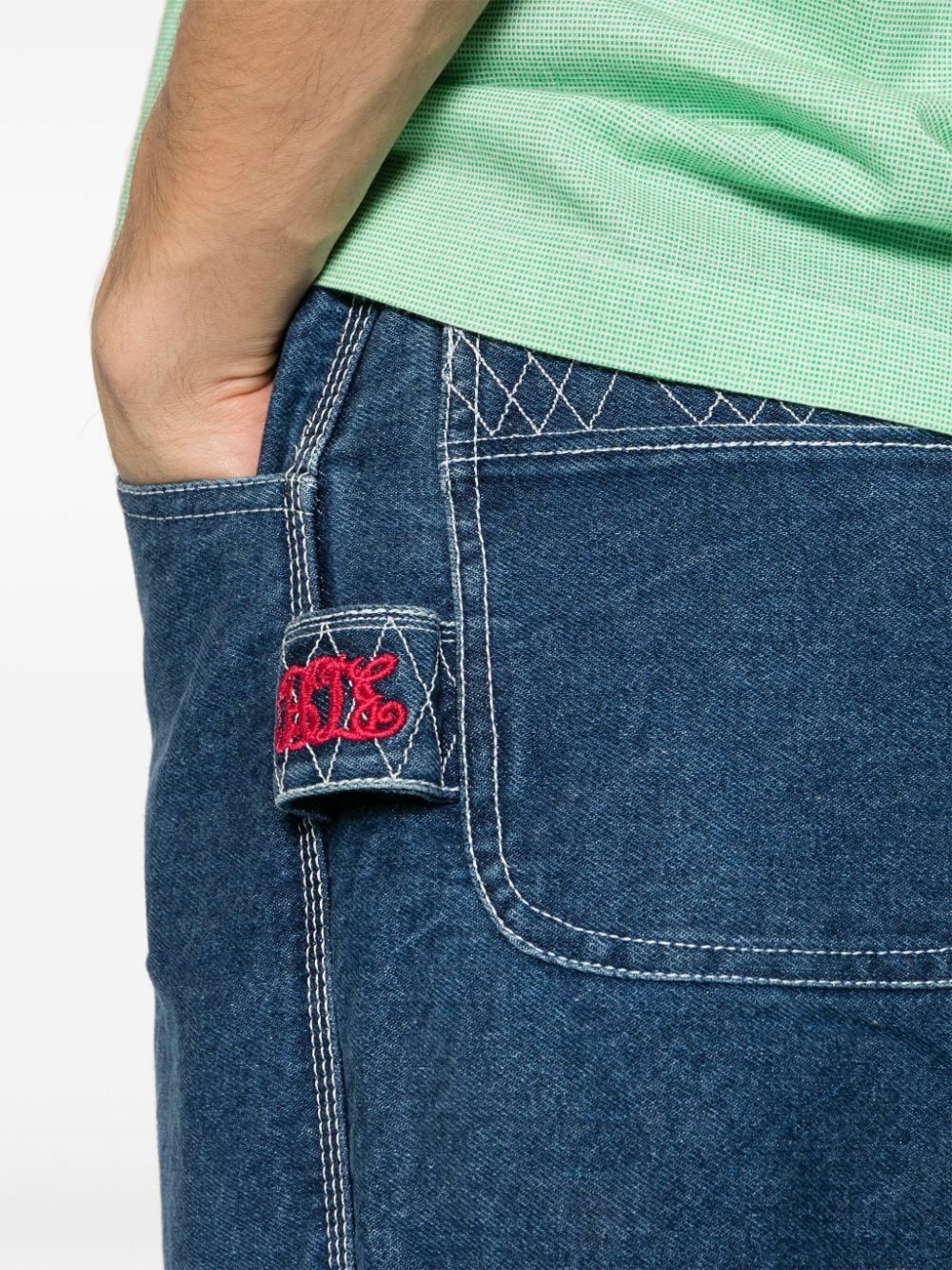 BODE Blue Knolly Brook Straight-Leg Jeans Bode