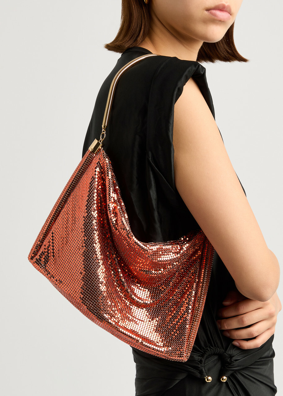 Rabanne Pixel Chainmail Shoulder bag - Copper - One Size Rabanne Pixel Chainmail Shoulder bag - Copper - One Size