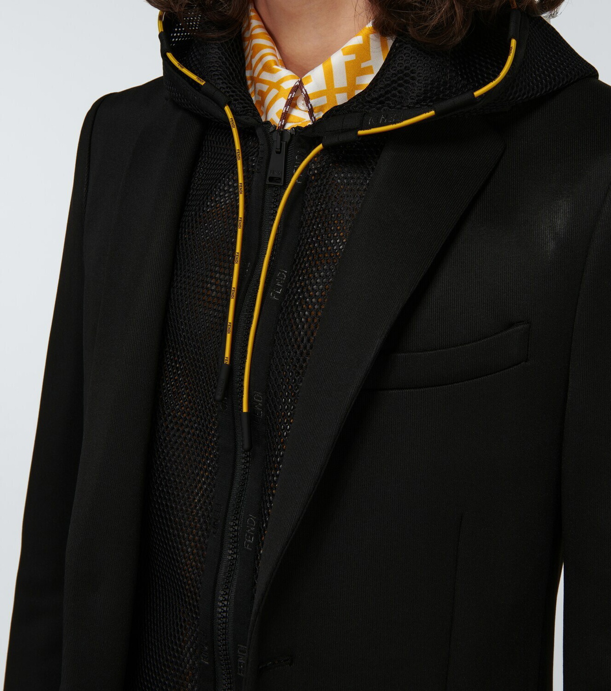 Fendi Hooded single-breasted blazer Fendi
