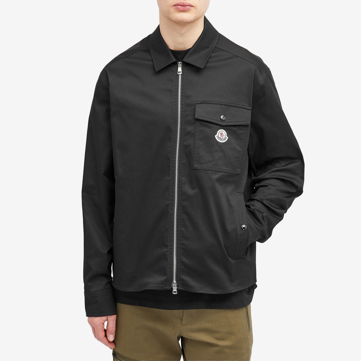 Moncler Men's Garbardine Double Zip Jacket in Black Moncler
