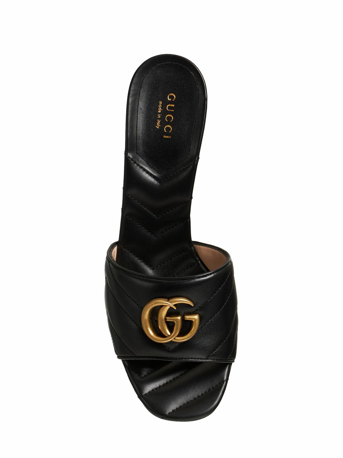 GUCCI - 75mm Marmont Quilted Leather Mules Gucci