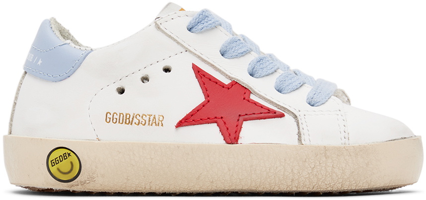 Golden Goose Baby White Super-Star Sneakers Golden Goose Deluxe Brand