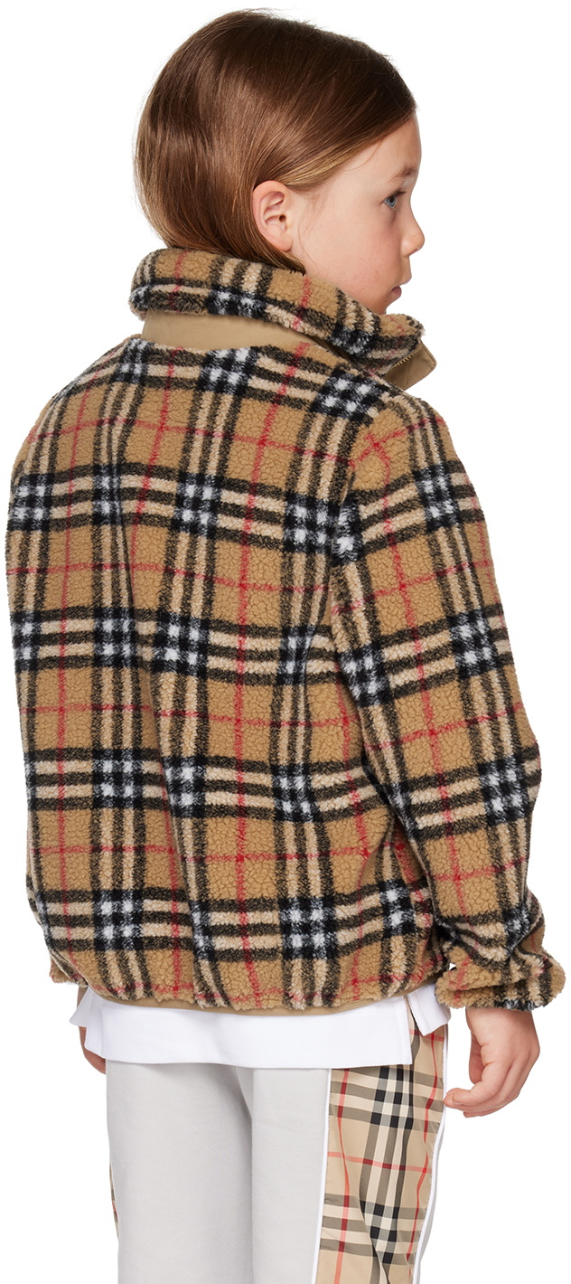 Burberry Kids Beige Vintage Check Jacket Burberry