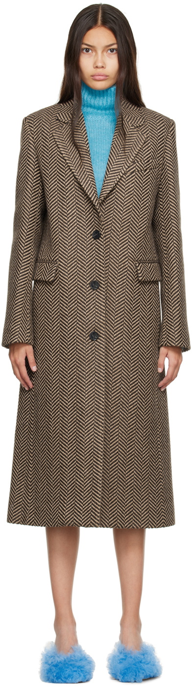 Nina Ricci Brown Long Coat Nina Ricci