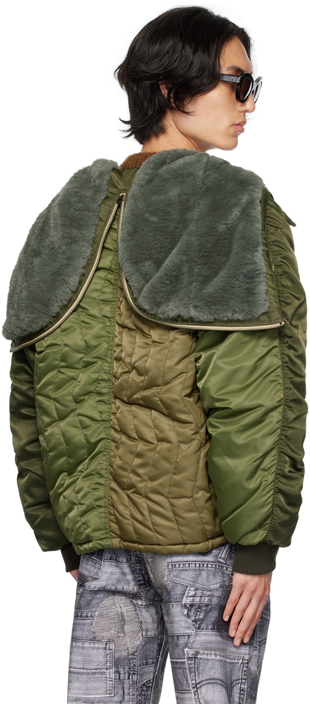 Andersson Bell Khaki Insulated Bomber Jacket Andersson Bell