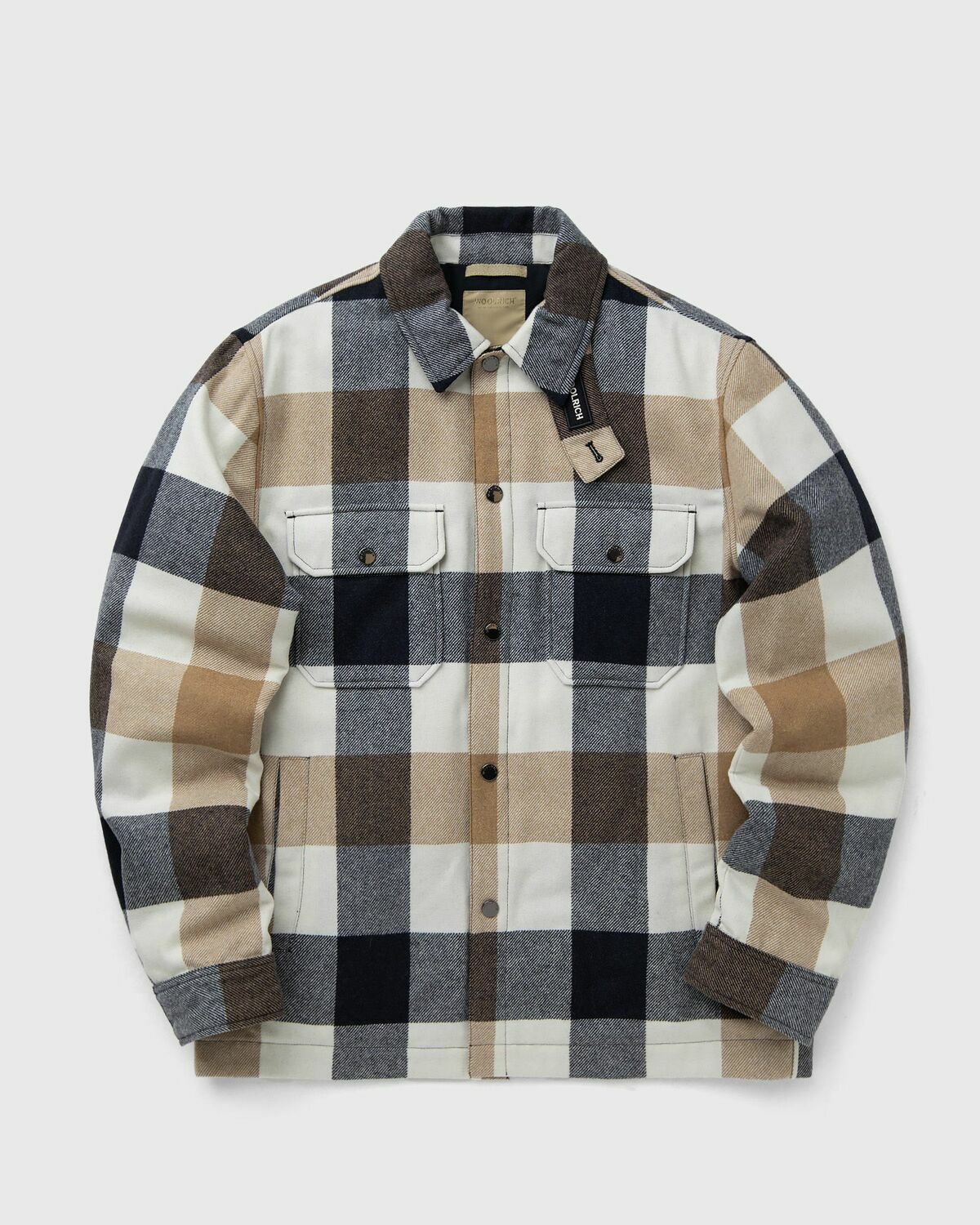 WOOLRICH WOOL CHECK ALASKAN SHIRT JACKET Multi-color Mens Overshirt ...