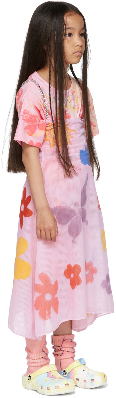 Collina Strada SSENSE Exclusive Kids Pink Rhinestone Market Dress ...