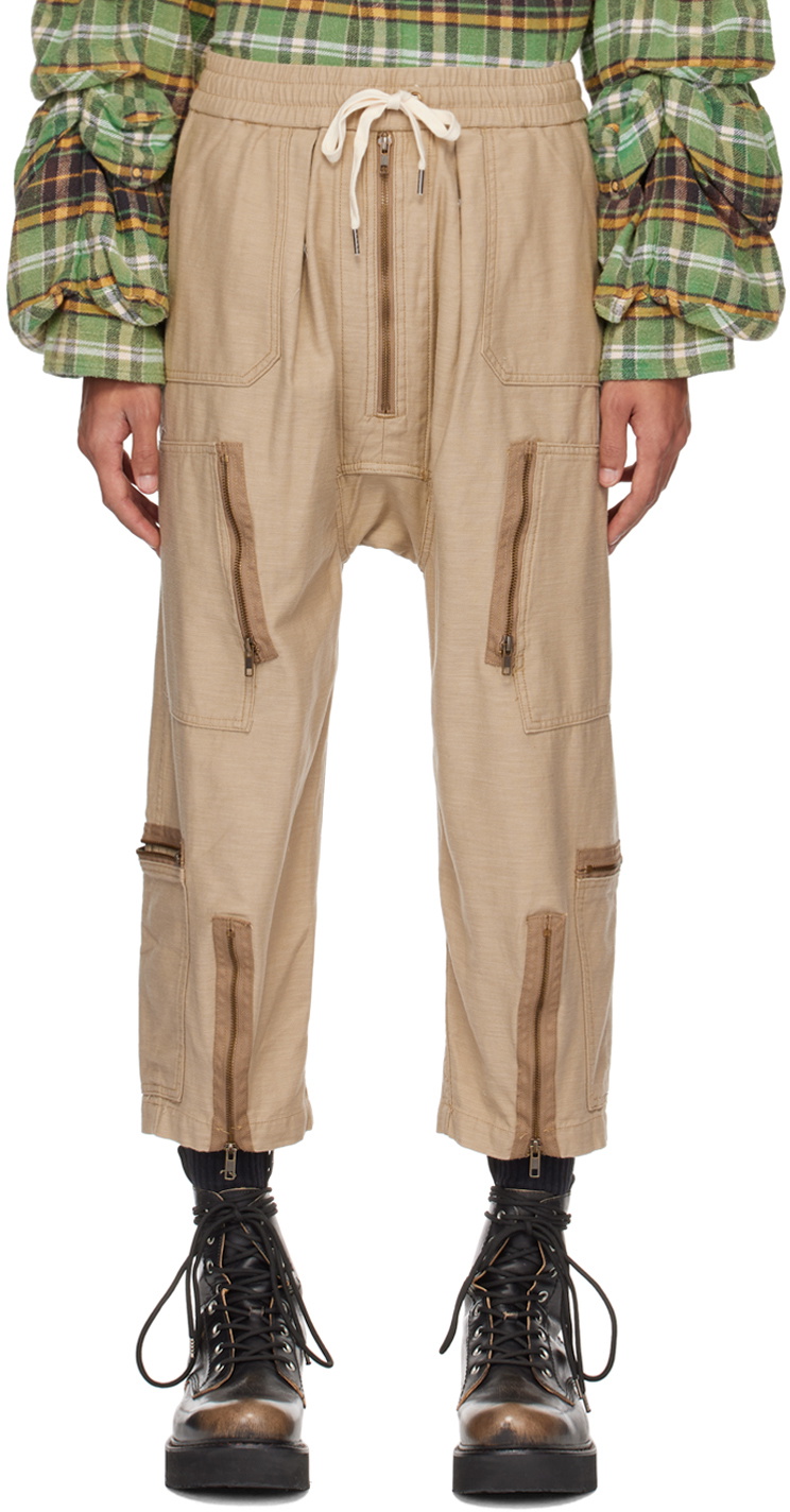 R13 Beige Flight Trousers R13