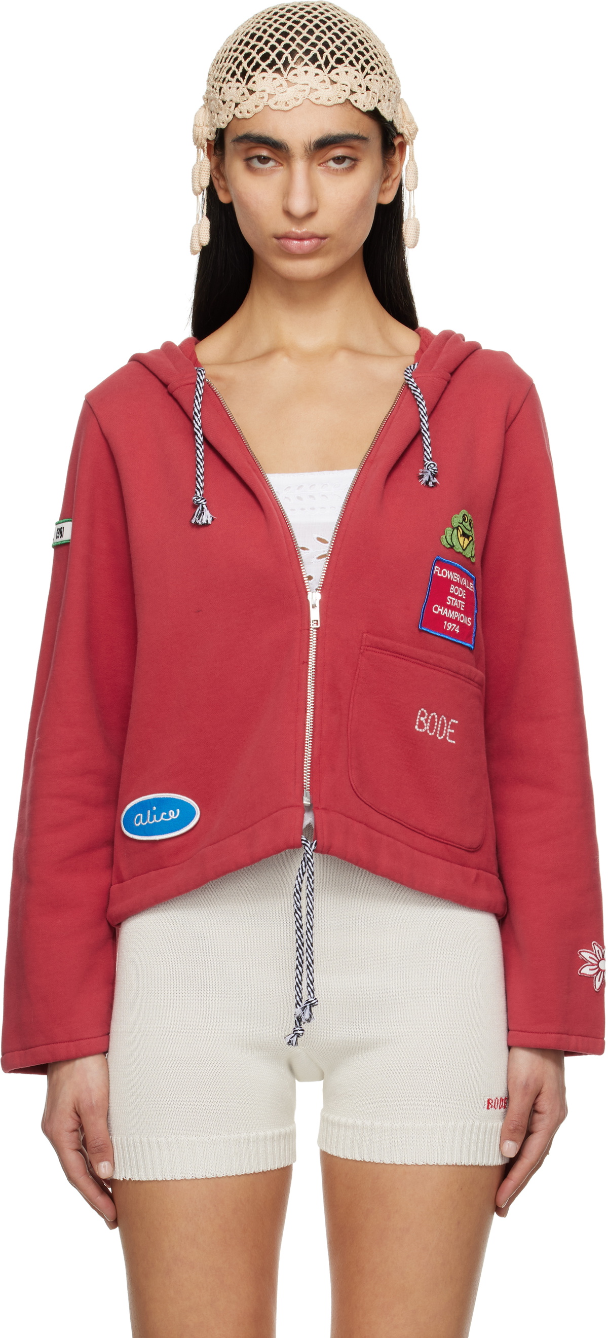 Bode Red Camper Hoodie Bode