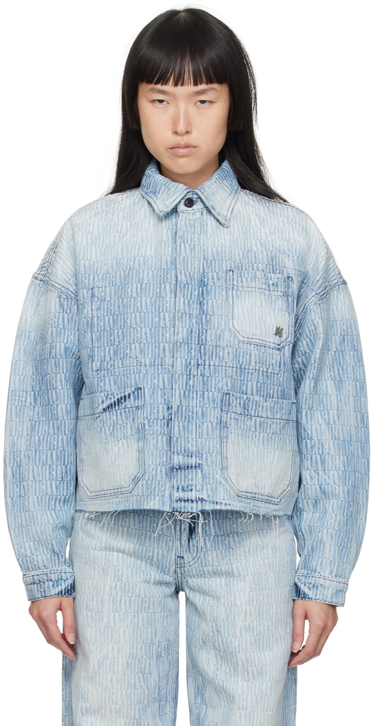AMIRI Indigo Jacquard Denim Jacket Amiri