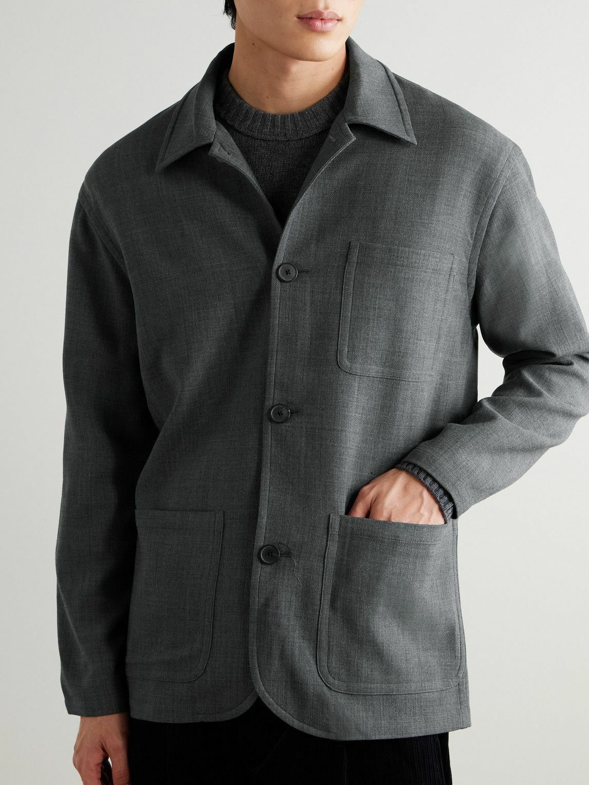 FRAME - Wool Chore Jacket - Gray Frame Denim