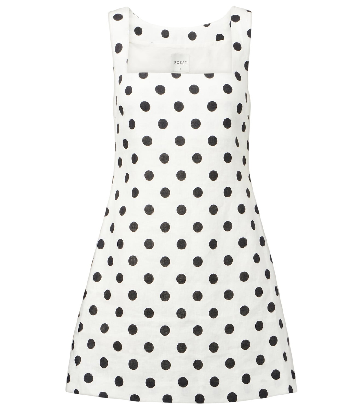 Posse Alice polka-dot linen minidress Posse