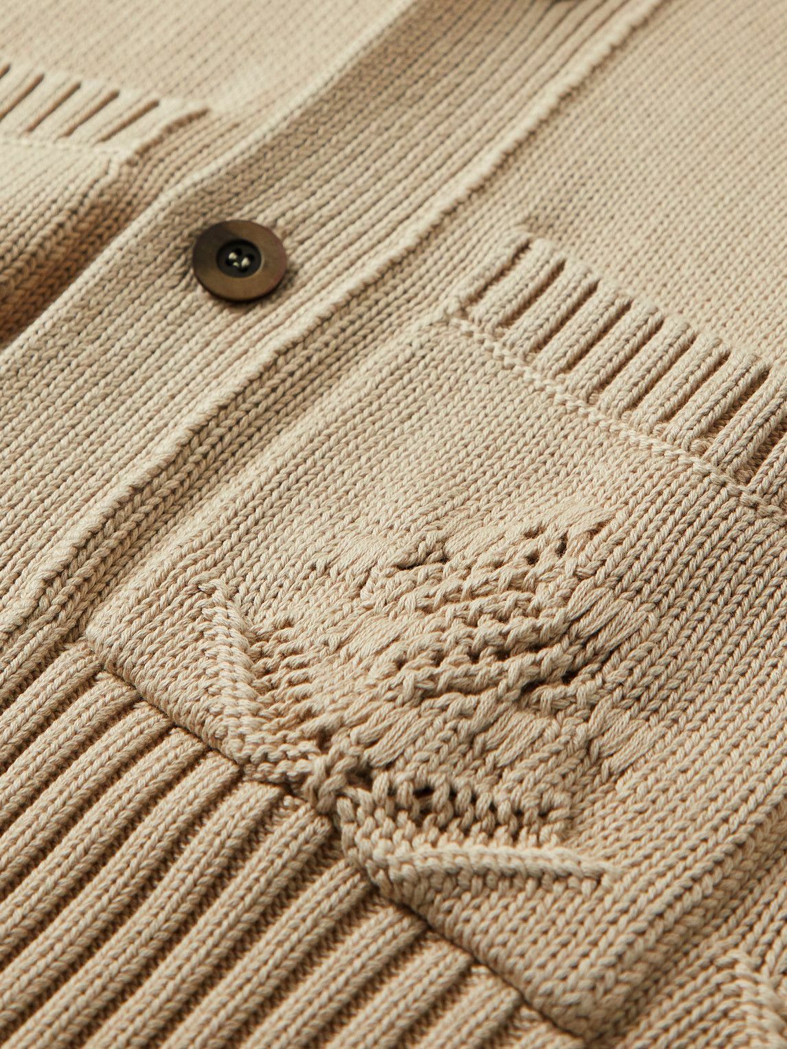 Corridor - Pointelle-Detailed Cotton Cardigan - Neutrals Corridor
