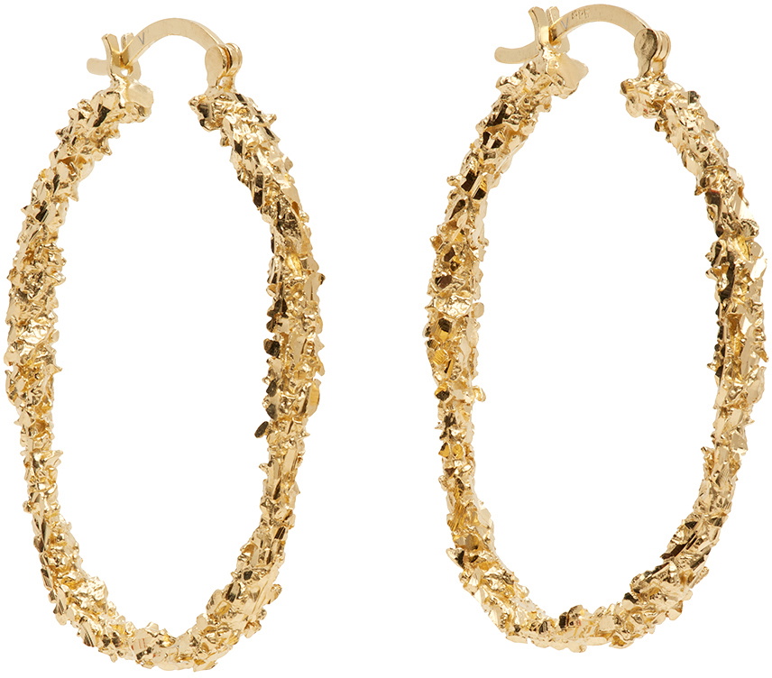 Veneda Carter Gold VC039 Large Closed Hoop Earrings Veneda Carter
