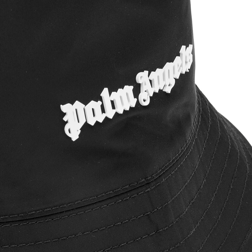 Palm Angels Women's Classic Logo Bucket Hat in Black/White Palm Angels