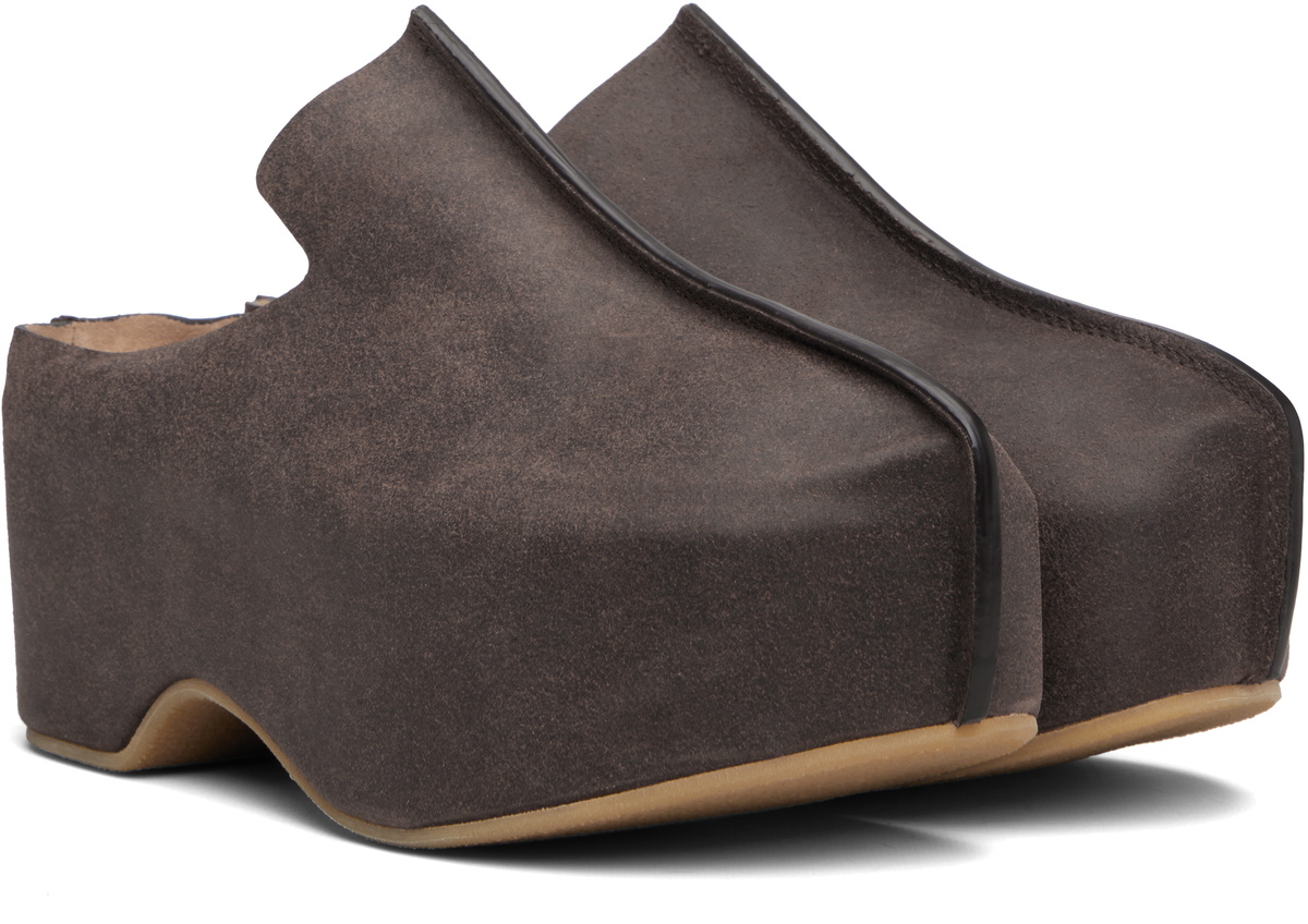 JW Anderson Brown Platform Clogs JW Anderson