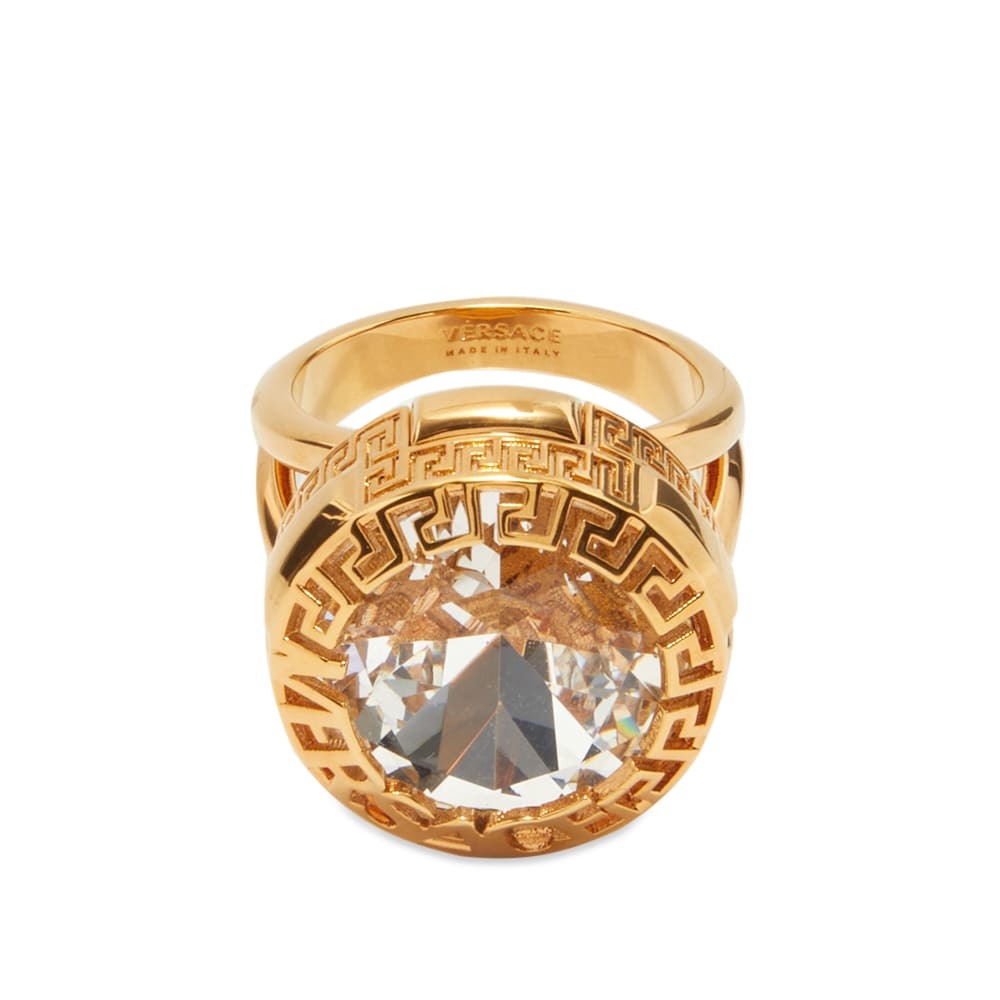 Versace Crystal Logo Ring Versace