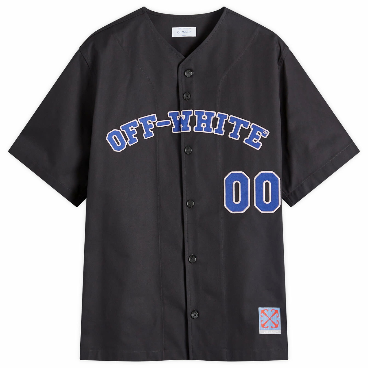 Off-White Men's Baseball Shirt in Blue Off-White
