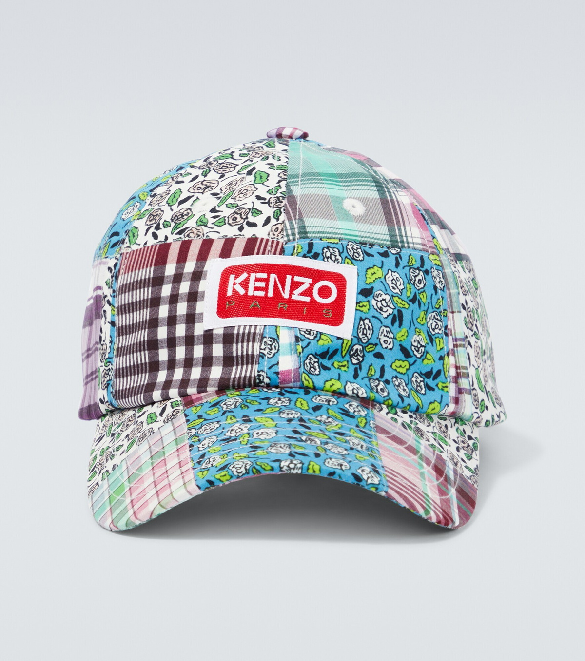 Kenzo - Checked cotton and silk baseball cap Kenzo