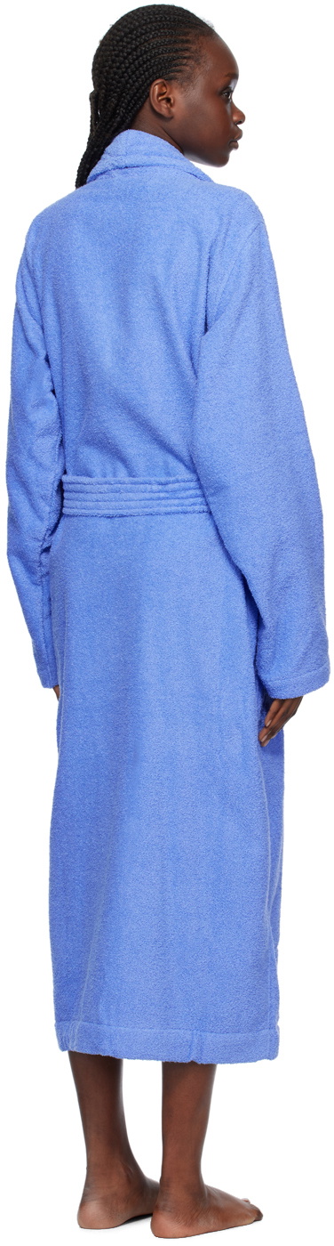 Tekla Blue Hooded Bathrobe Tekla Fabrics