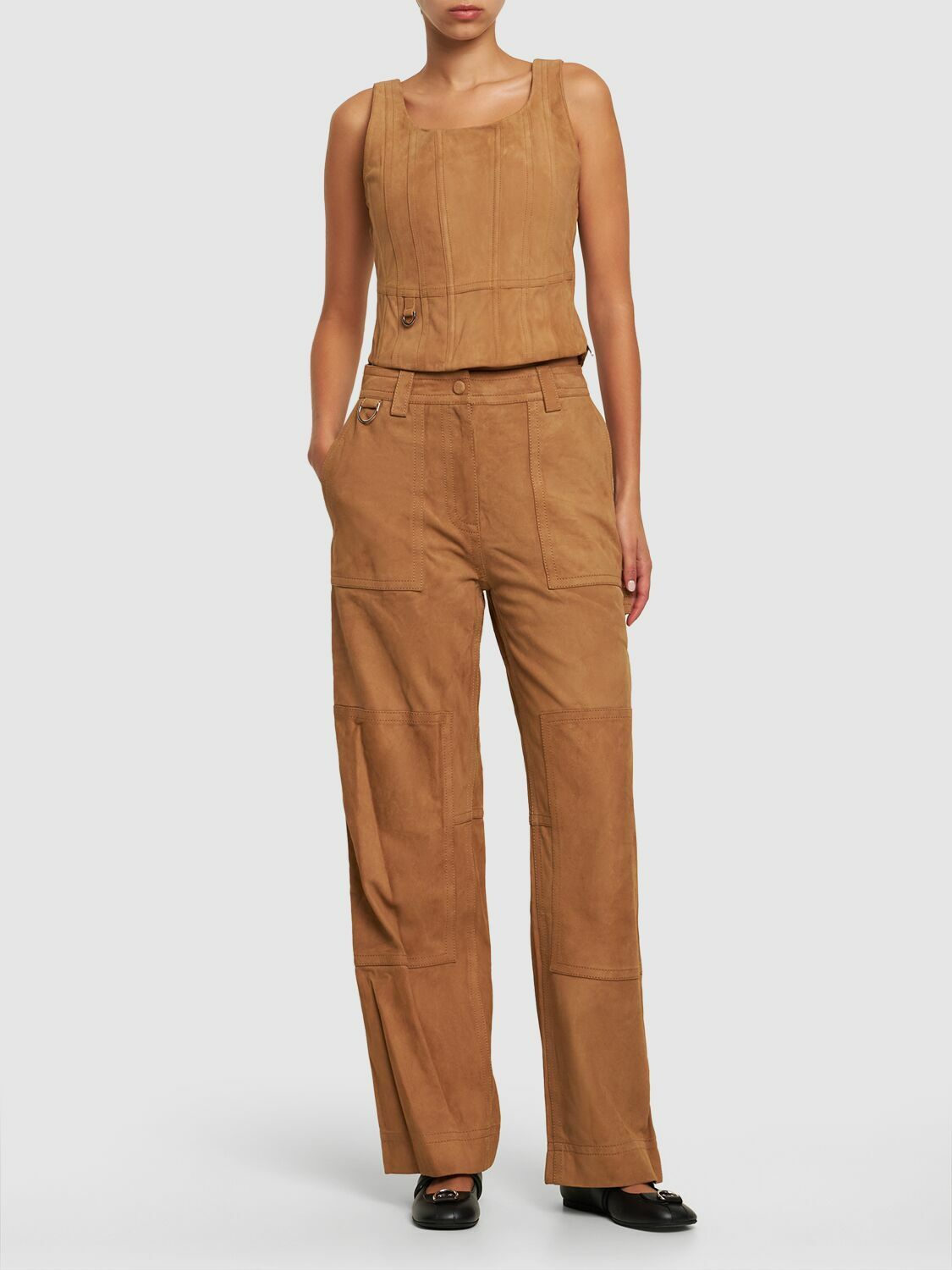 SAKS POTTS - Syra Suede Corset Top Saks Potts