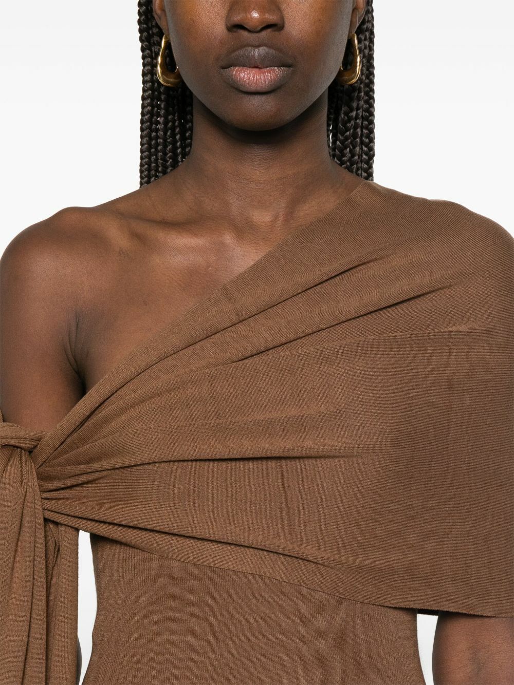 Aya Muse Brown One-Shoulder Dress Aya Muse
