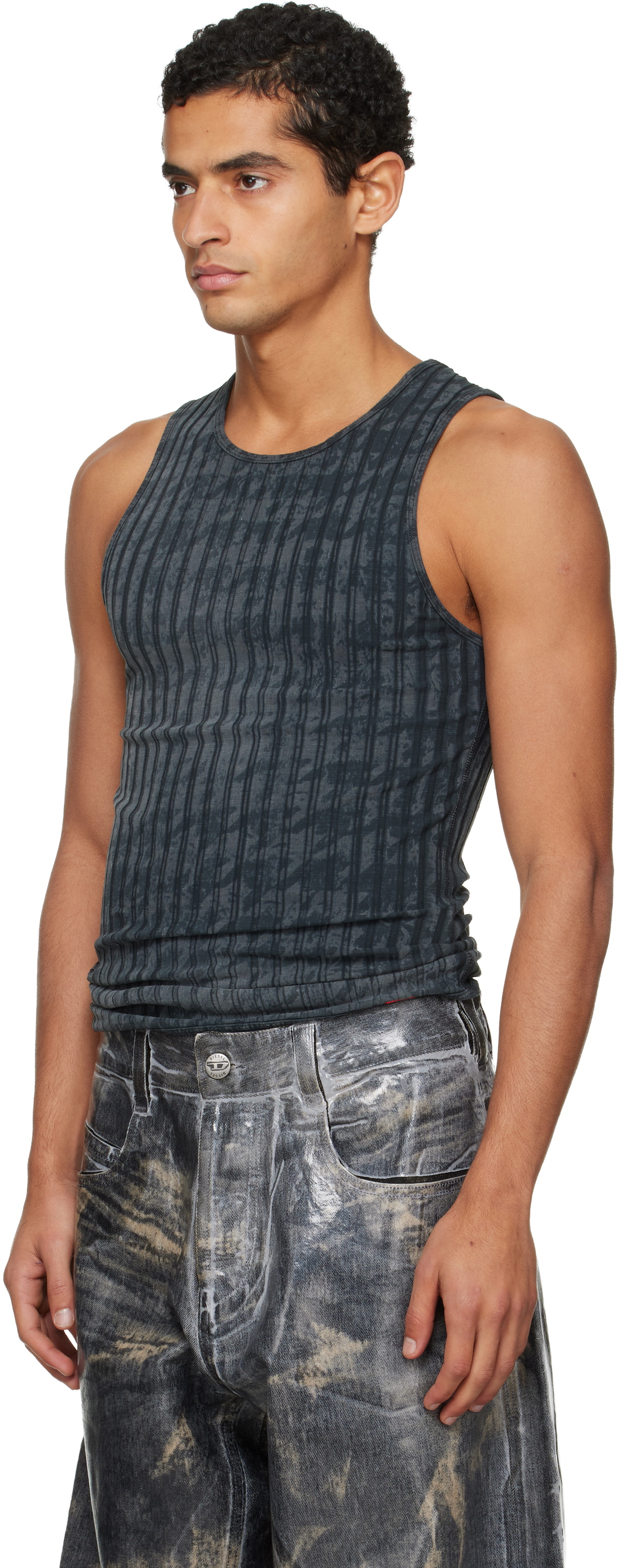 Diesel Gray T-Goty-Pie Tank Top Diesel