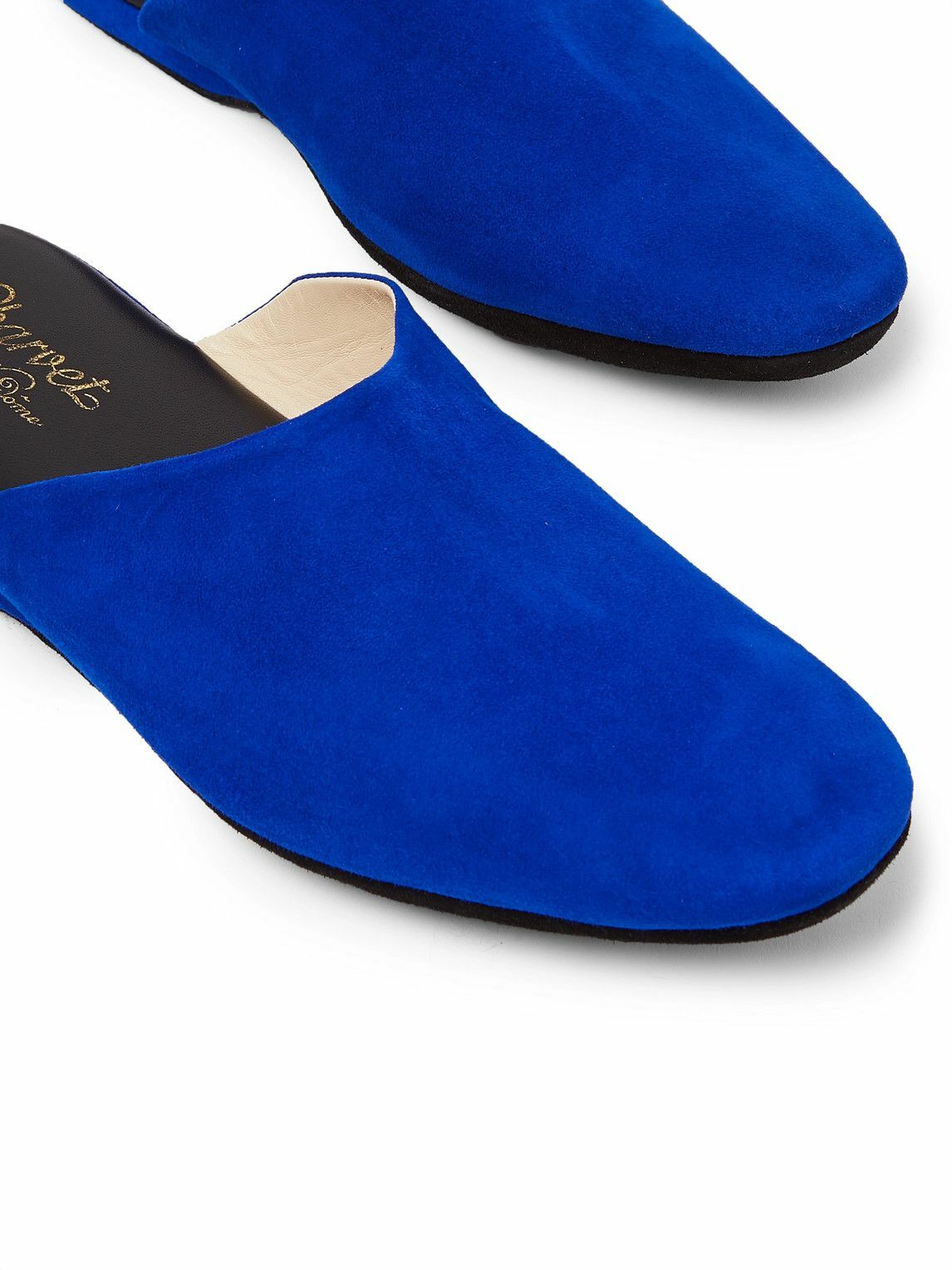 Charvet - Suede Slippers - Blue Charvet