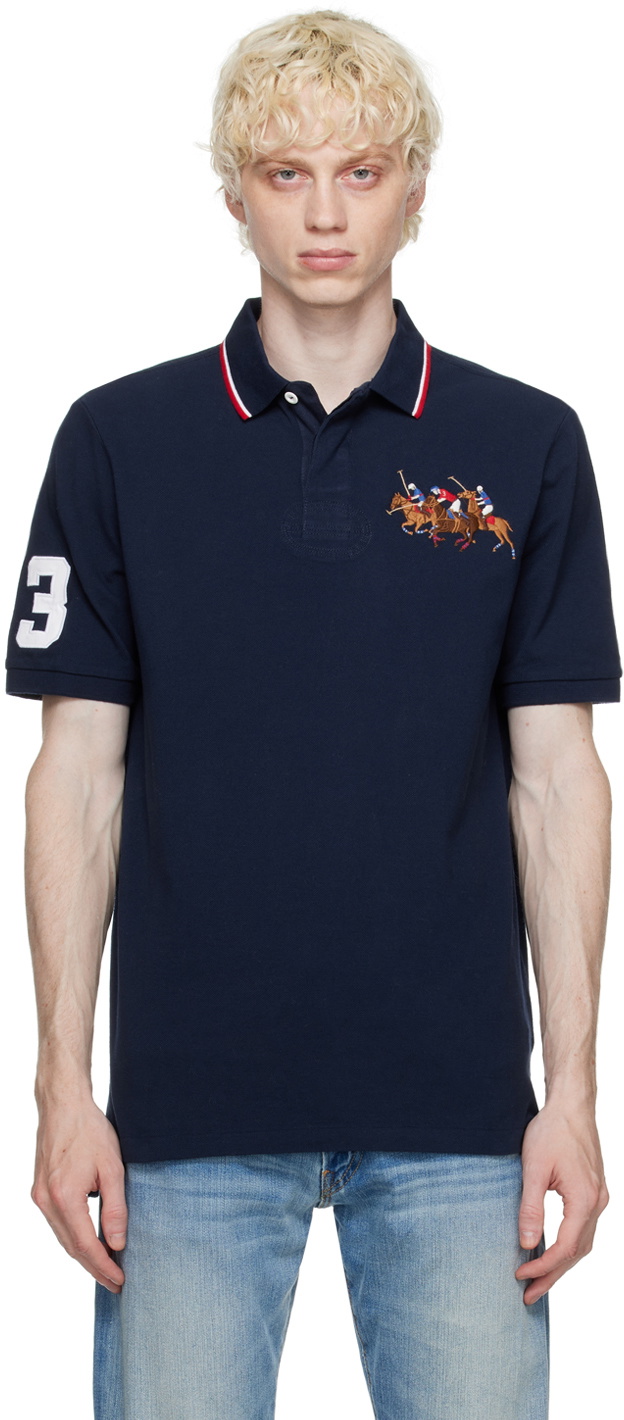Polo Ralph Lauren Navy Triple Pony Polo Polo Ralph Lauren