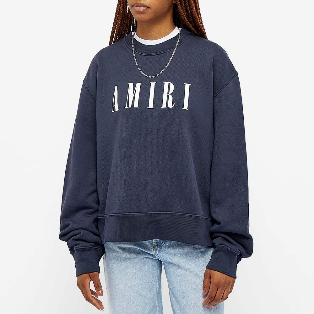 AMIRI Women's Core Logo Crew Neck Sweat in Navy Amiri