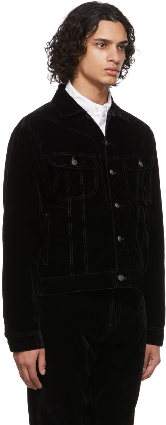 Ralph Lauren Purple Label Black Velvet Trucker Jacket Ralph Lauren ...