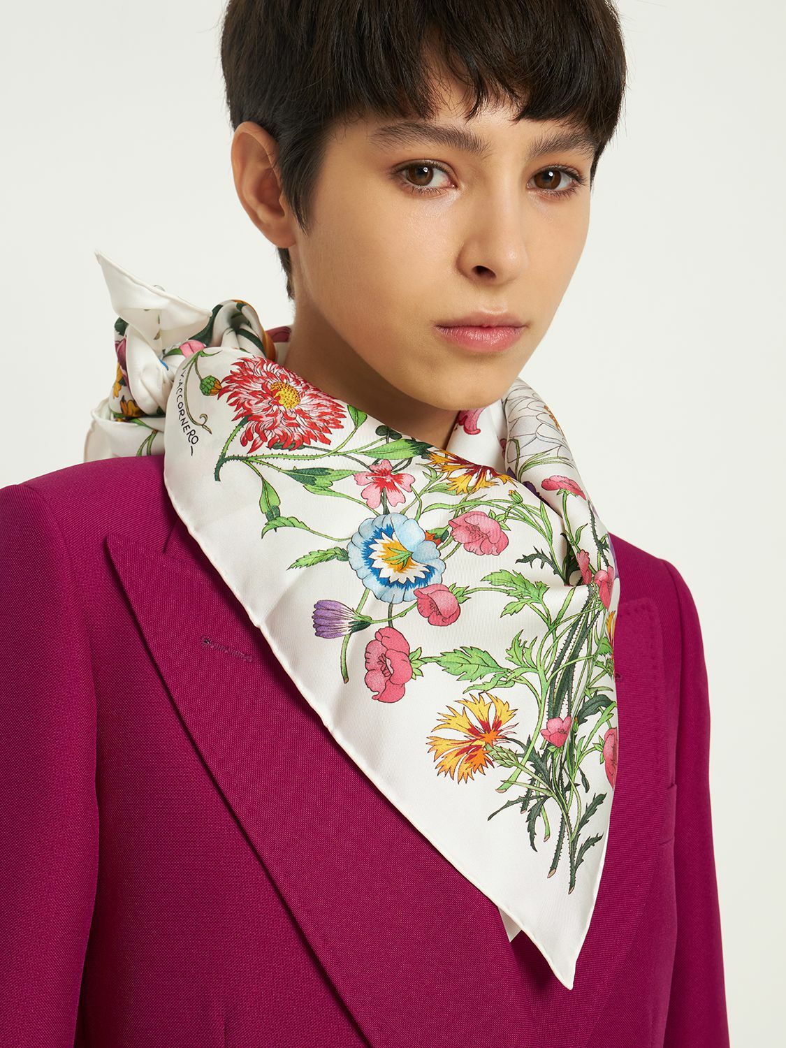 GUCCI - Printed Silk Scarf Gucci