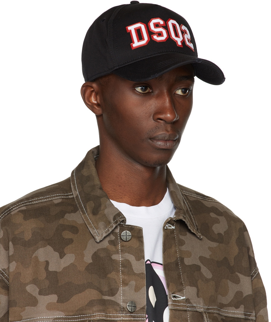 Dsquared2 Black 'DSQ2' Baseball Cap Dsquared2