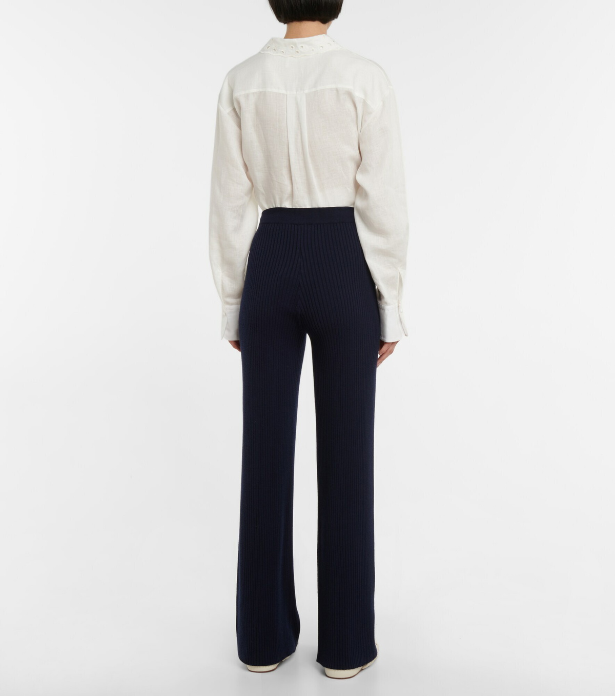 Chloe - Wool and cashmere ribbed-knit pants Chloe