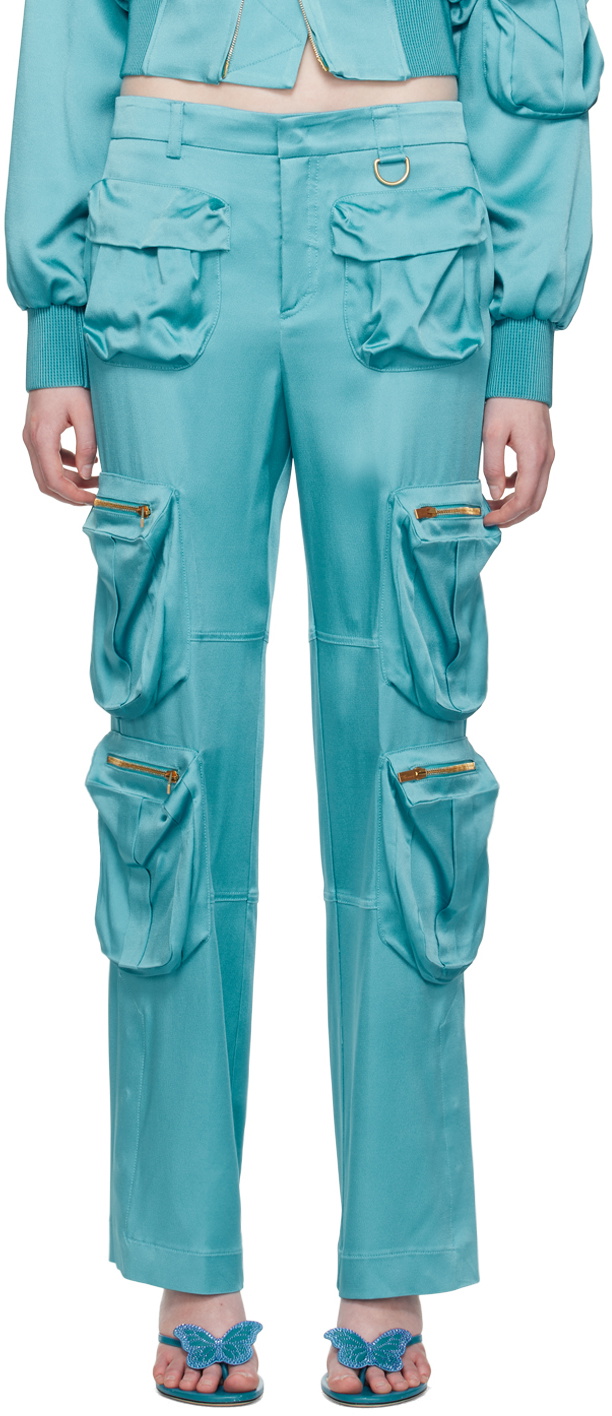 Blumarine Blue Pocket Trousers Blumarine