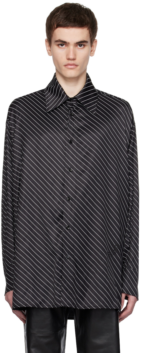 MM6 Maison Margiela Black Striped Shirt MM6 Maison Margiela