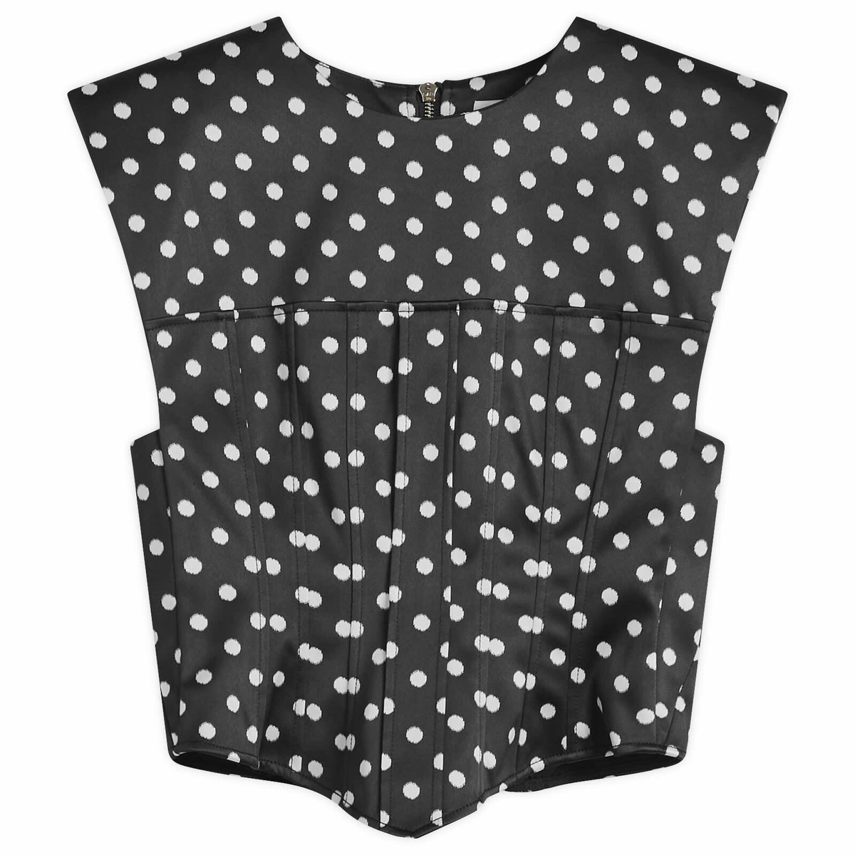 GANNI Women's Corset Top in Black GANNI