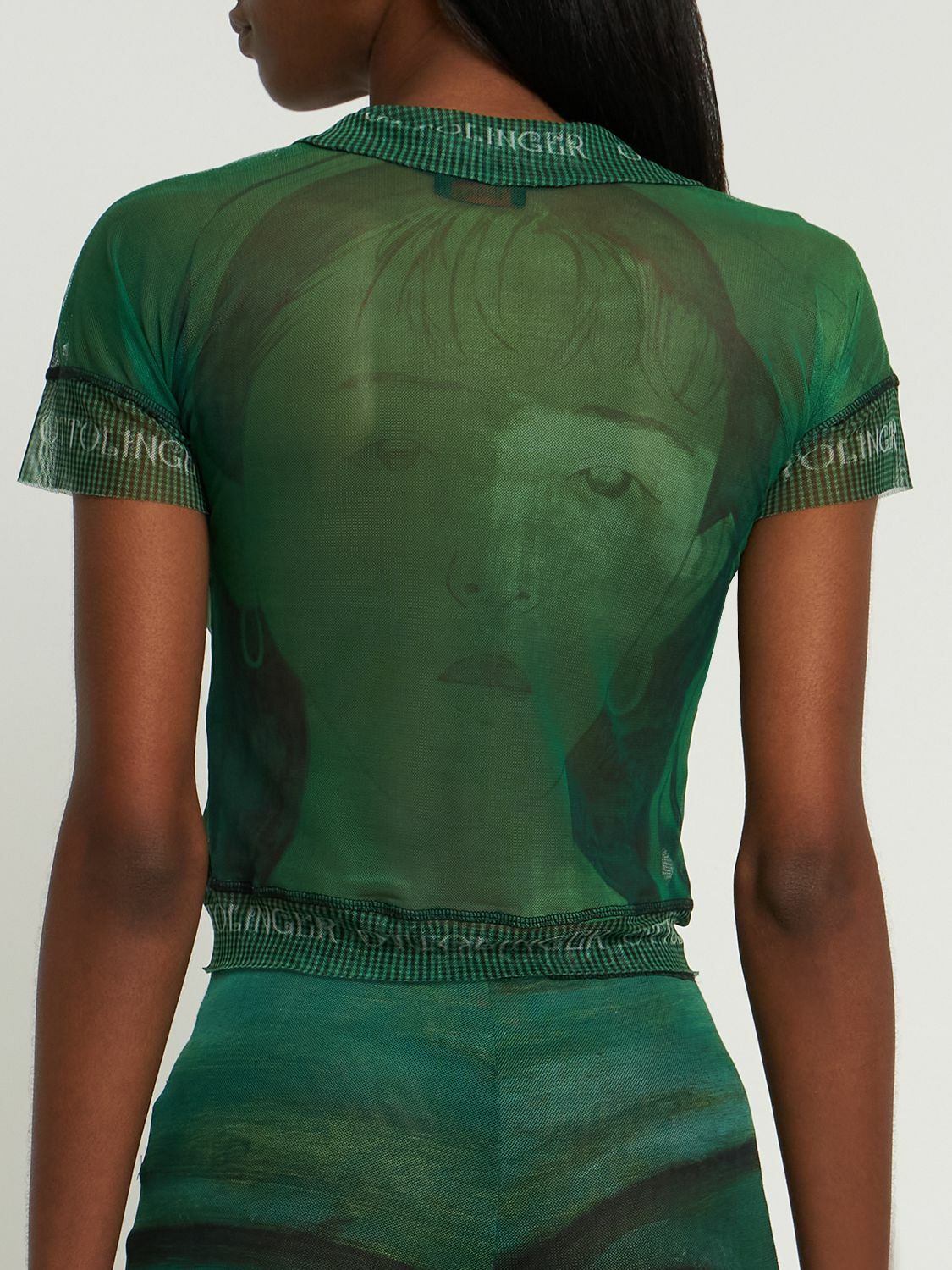 OTTOLINGER - Stretch Mesh Printed Polo T-shirt Ottolinger